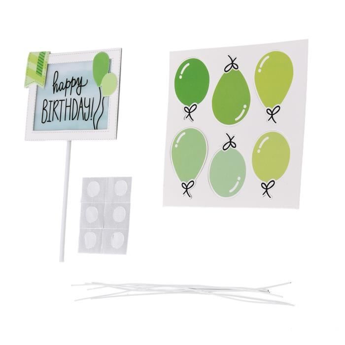 ROM Topper De Gâteau 2Pcs Cake Topper Letters Happy Birthday Cake ...