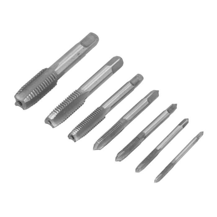 HURRISE taraud fileté 7 pièces taraud à vis de placage de titane taraud ...