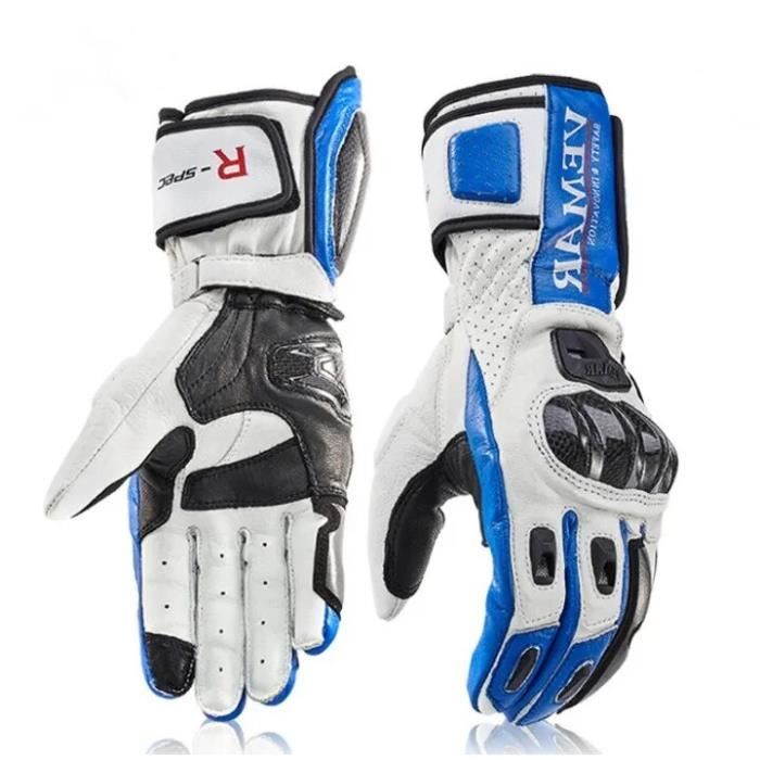 Gants de moto en cuir pour hommes,Motocross,Course en plein air ...