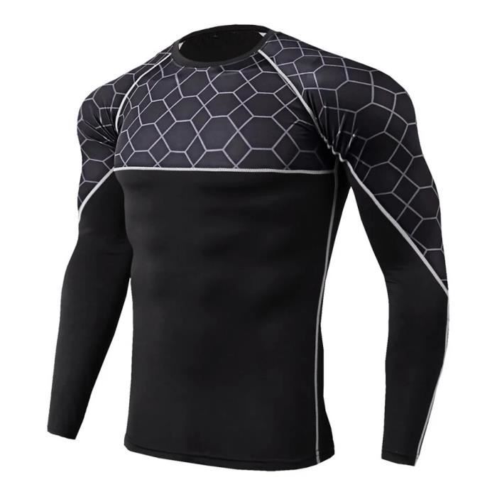 Sous-vêtements thermiques de compression pour hommes,leggings d'entraînement de gym,ensemble de ...