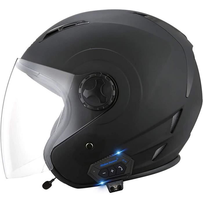 Casques Bluetooth Pour Moto Modulaire Jet CasqueCasques Intégraux Pour ...