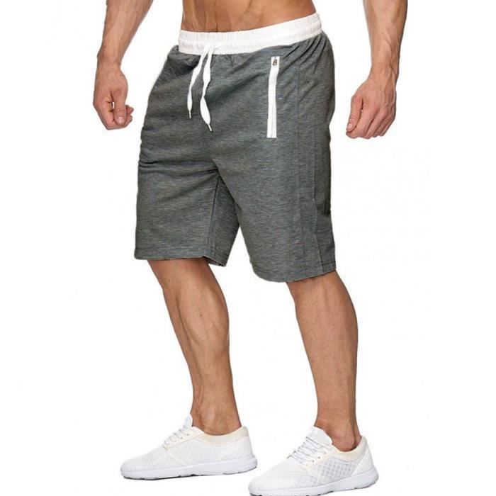 Shorts Homme Plage de Sable Bermuda Hommes en stretch Gris foncé Gris ...