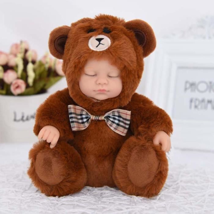 Bébé endormi Mini Poupée Ours poupée pour enfants - 15cm Café - Cdiscount Jeux - Jouets