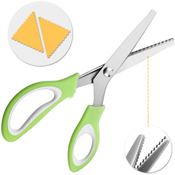 Panlom 9.5" Ciseaux à cranter Ciseaux Zig Zag professionnels Ciseaux à ...