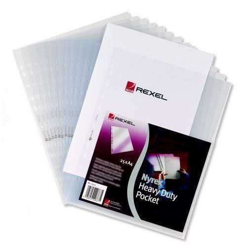 Rexel Réf 11031 Nyrex Pochette perforée Ouverture coin Transparent A4 ...