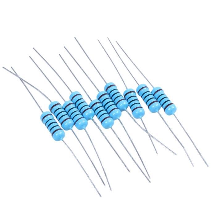 10 PC Resistance 100 Ohms 1W resistances a film fixe Metal Oxide Bleu ...