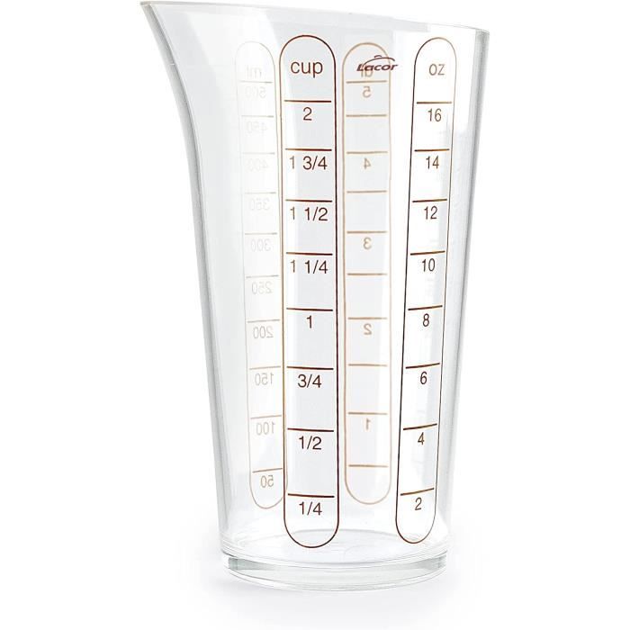 67075 - Verre doseur de base, récipient avec mesures, mesure de liquide, plastique de qualité ...