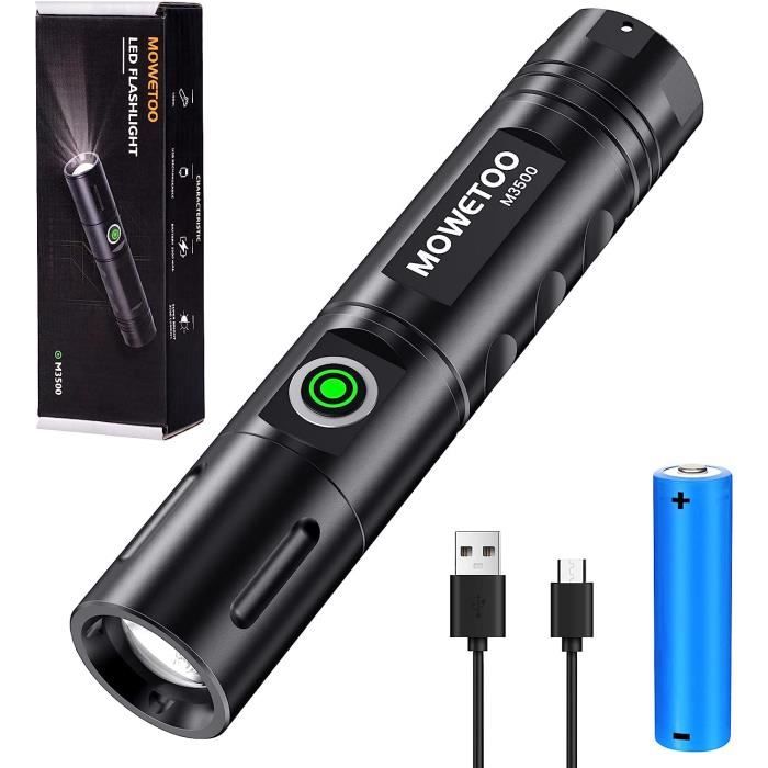 Lampe Torche Led Rechargeable, 3500 Lumens Lampe Torche Ultra Puissante ...