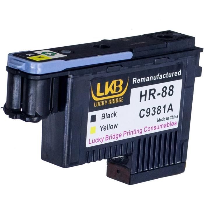 Hp88 Tête D'Impression Reconditionnée 1 Pièce C9381A Noir Et Jaune ...