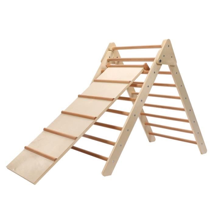 RUI Échelle triangulaire d'escalade en bois pliable pour glisser et ...