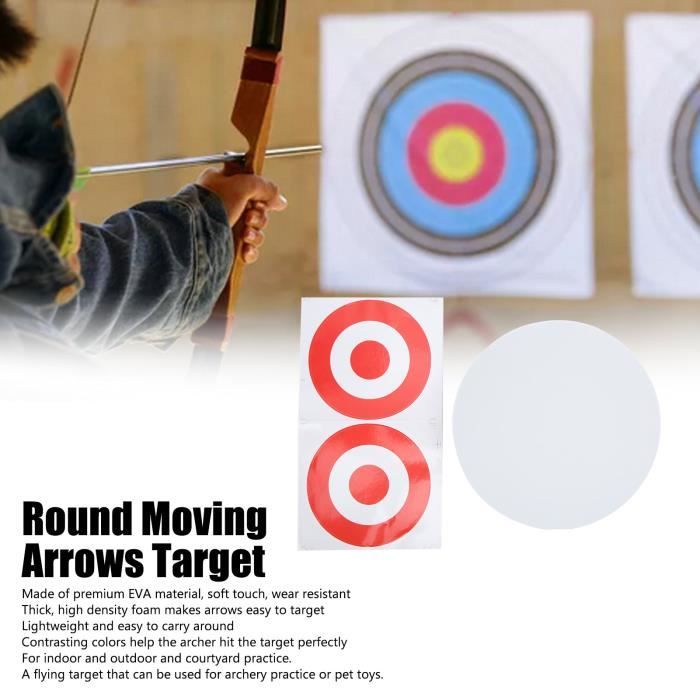 Cible de tir à l'arc Cible de Tir à Arc Accessoire de Sport de Chasse aux Flèches Blanc ...