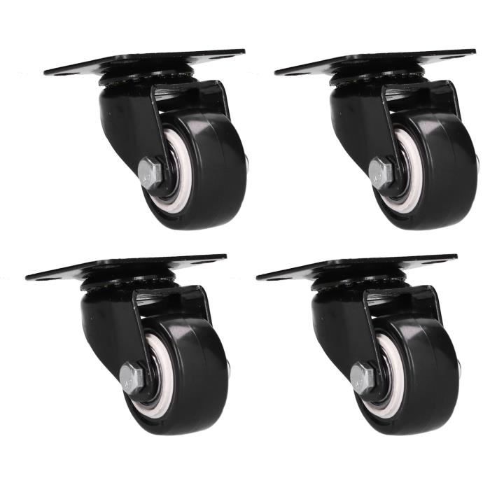 YOSOO Roulette robuste Roue de roulette de 4 pièces 360 degrés sans ...