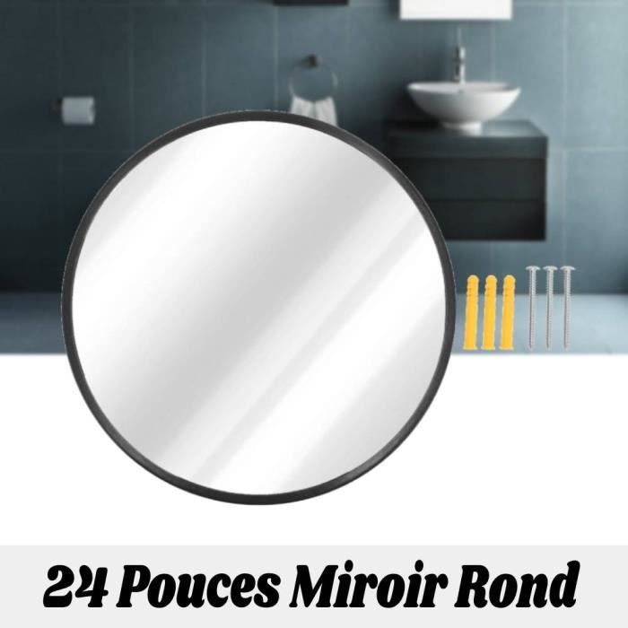 FHE Miroir Mural avec Cadre de panneau de PVC noir 60 x 60 cm 13 ... FHE Miroir Mural avec Cadre de panneau de PVC noir 60 x 60 cm 13 ...