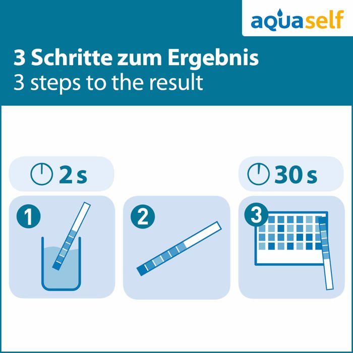 Bandelettes de test 6 en 1,analyse de la qualité de l'eau de piscine,pH ...