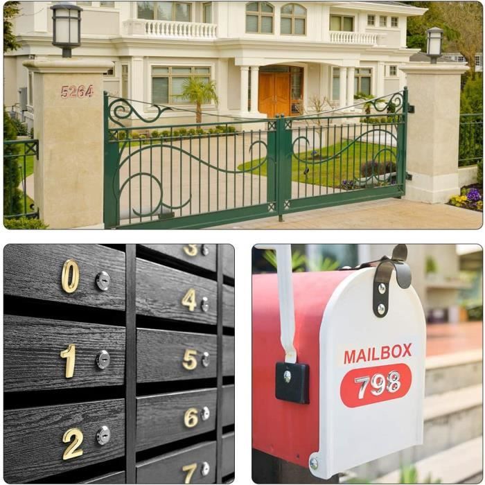 Autoadhésif Maison Numéro 2.76 Pouce ABS Plastique Numéro 6 pour Maison ...