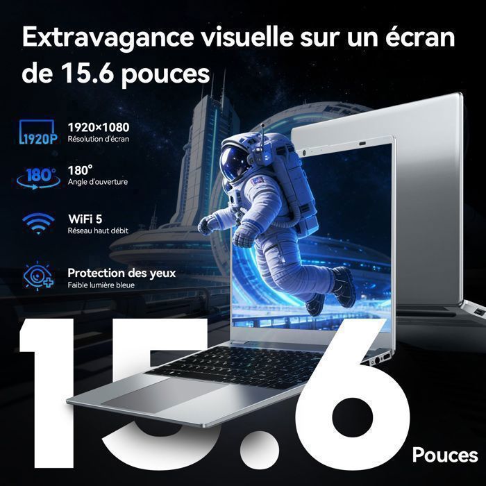 PC Portable 15,6" FHD - Intel Pentium Gold 6500Y (Jusqu'à 3,4 GHz ...
