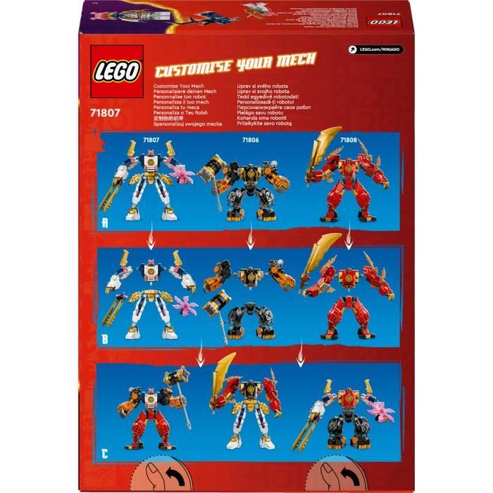 LEGO® 71807 NINJAGO Le Robot Élémentaire de la Technologie de Sora, Jouet pour Enfants avec ...