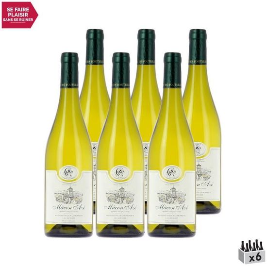 Mâcon Azé Blanc 2020 - Lot de 6x75cl - Cave d'Azé - Vin AOC Blanc de ...
