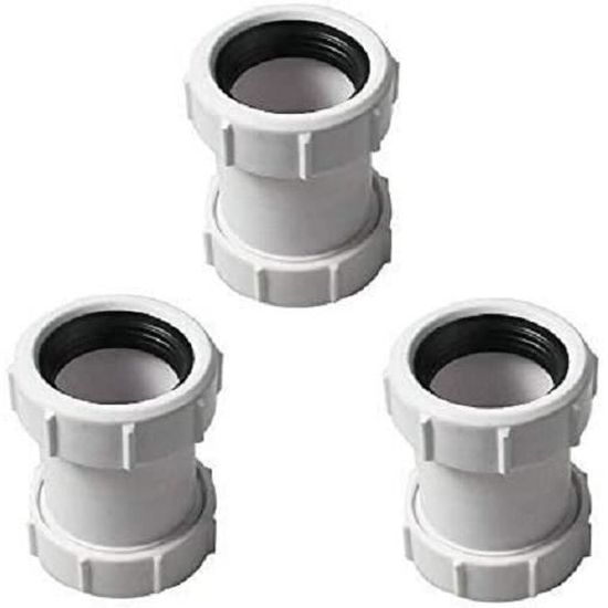 Raccord de tuyau droit en PVC - Convient pour les raccords de déchets ...