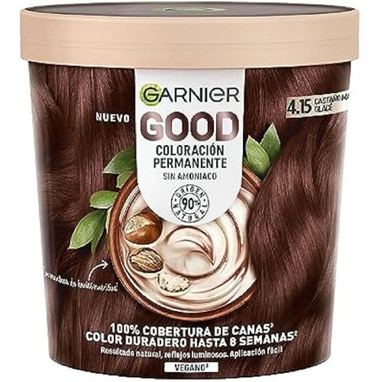 Coloration permanente - GARNIER - Good Color 4.15 - Castaño Glacé ...
