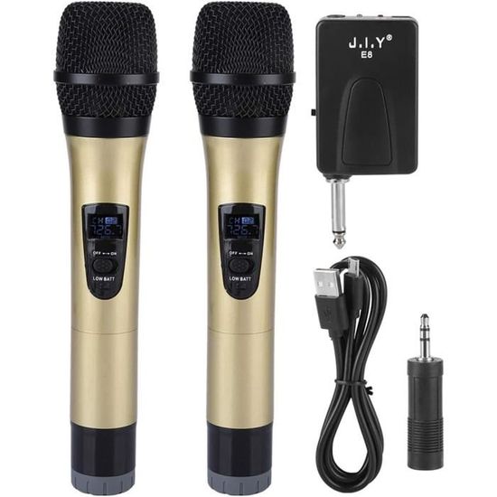 Microphone Portable Sans Fil Vhf Universel Avec Récepteur Pour Karaoké ...
