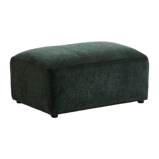Pouf en velours côtelé vert sapin TIRONO de Maison Céphy - Cdiscount Maison