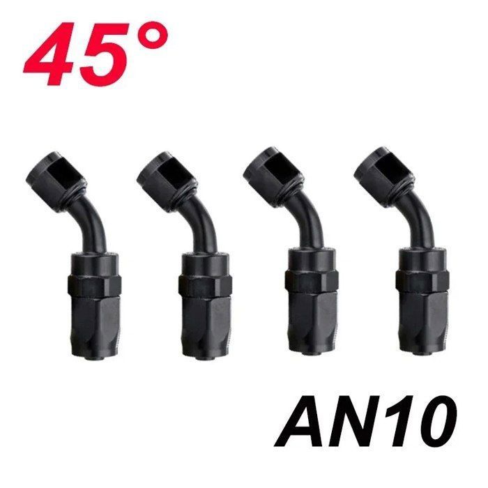 Raccord d'Extrémité de Tuyau d'Huile CPE,Résistant,Droit,4x,AN4/6/8/10/12,45 90 180,Joint de ...