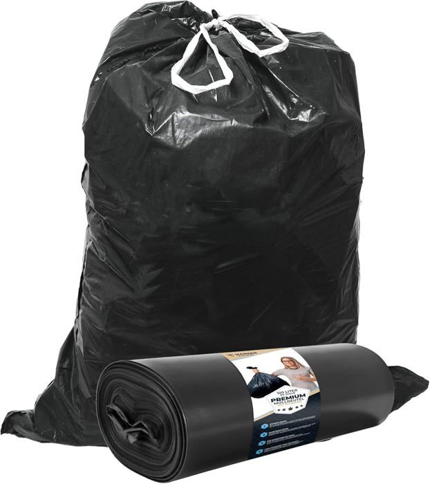 Sacs Poubelle 120 L Solides – Indéchirables – Avec Cordon De Serrage – Sacs Poubelle – Sacs ...