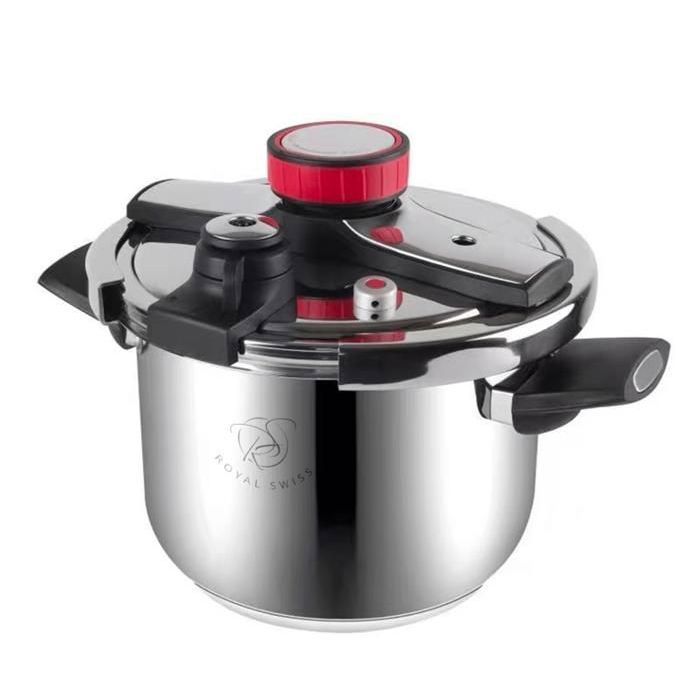 Cocotte minute - ROYAL SWISS - Autocuiseur 6L - Acier inoxydable 18/10 ...