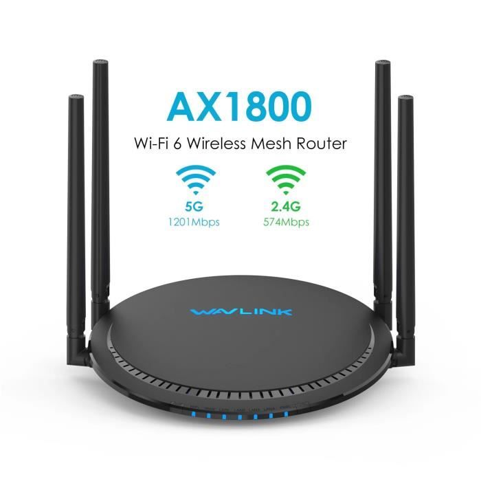 Ax1800 - Wavexhaus WiFi 6 Mesh Routeur MU-MIMO touristes Bande 2.4GHz ...