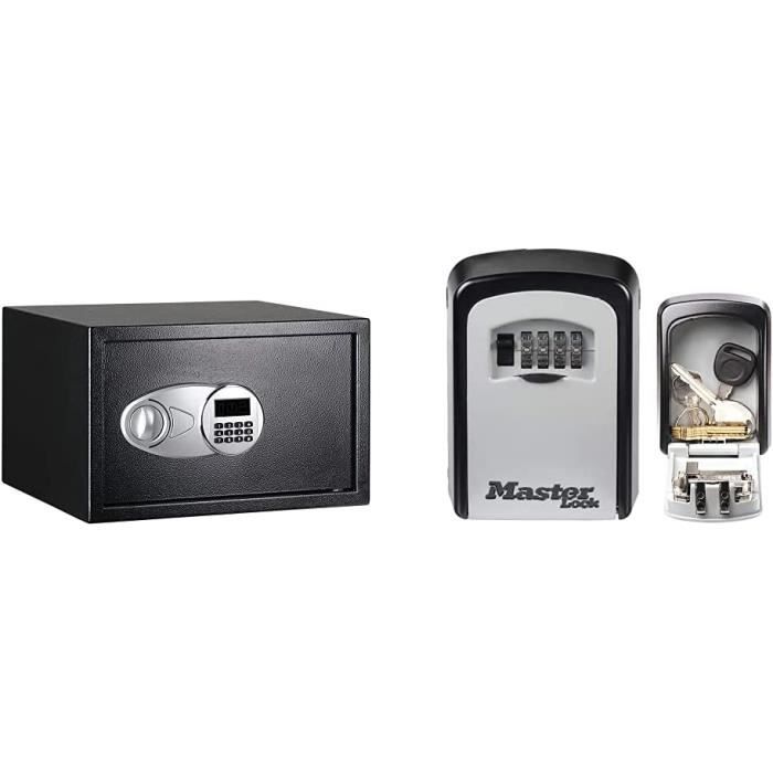 Basics Coffre-fort Noir 34L & MASTER LOCK Boite a cles securisee ...