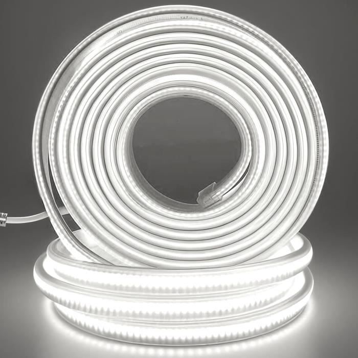 Cob Ruban Led 5M Étanche Ip65 6000K Blanc Froid 300Leds-M 2300 Lumen ...
