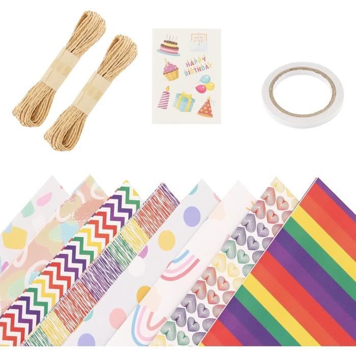 8 Types De Papier Cadeau Anniversaire, Papier Cadeau Recyclable, Papier ...