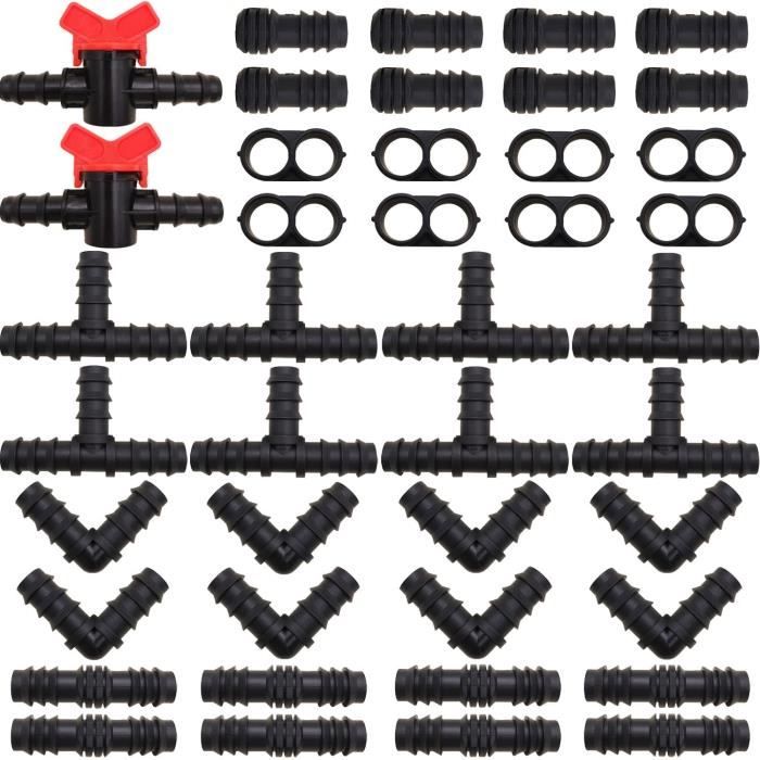 Kit De Raccord D'Irrigation, Connecteurs De Tuyau D'Irrigation 16 Mm ...