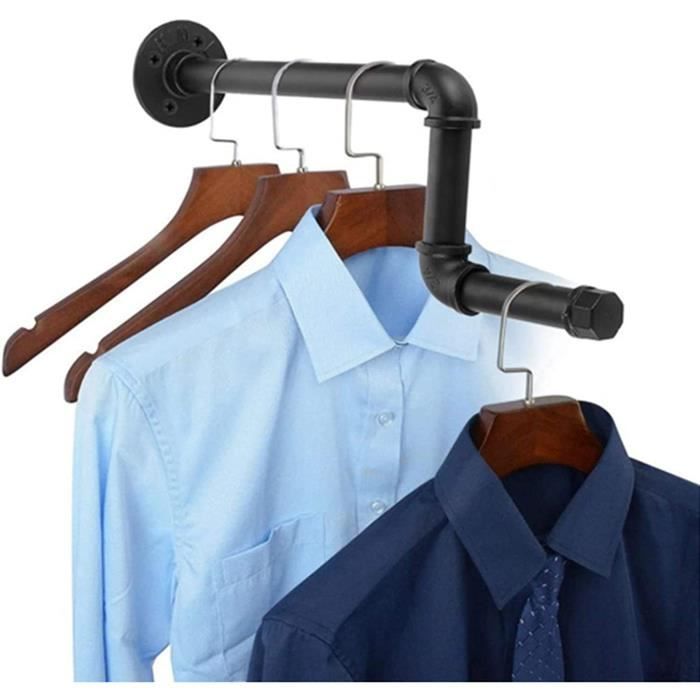 Support de Porte-vêtement Mural pour Tuyau Industriel, Barre de ...