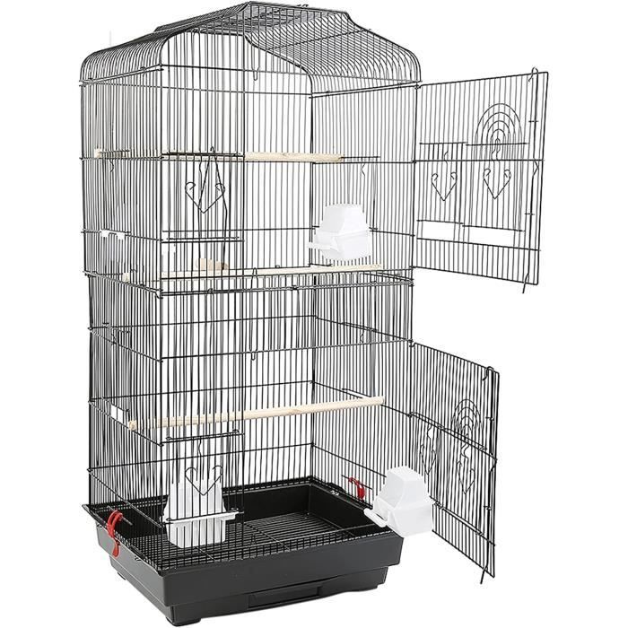 XL Cage à Oiseaux Perruches avec Portes,Grande volière Multi ...