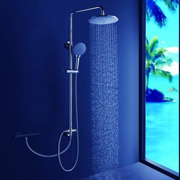 Ensemble douche avec mitigeur, colonne de douche avec tête de douche ...