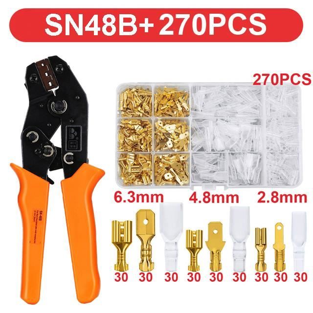 SN-48B avec 270 - SN48B avec ruban - SN 48B pince à sertir 0.5 2, 5mm ² 2.8 4.8 6.3 voiture ...