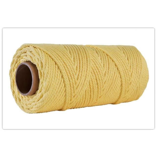 Corde en coton - Light Yellow - 3mm - 100M - Cordon Beige pour macramé ...