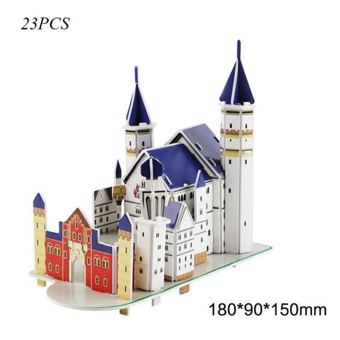 Couleur Neuschwanstein Puzzle d'architecture de monument en 3D en ...