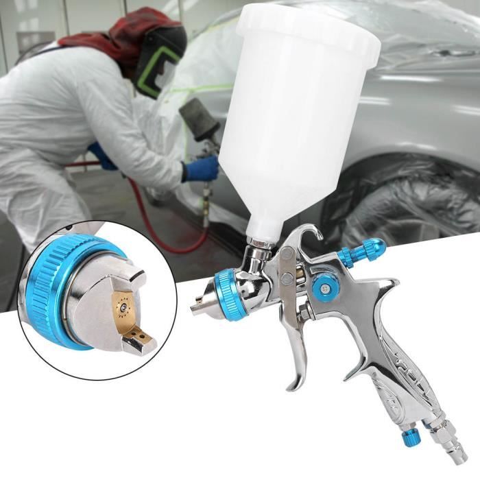 HVLP Pistolet à Peinture Pulvérisateur 600ml Pot Buse 1.4mm | Professionnel HVLP Pistolet Mini ...