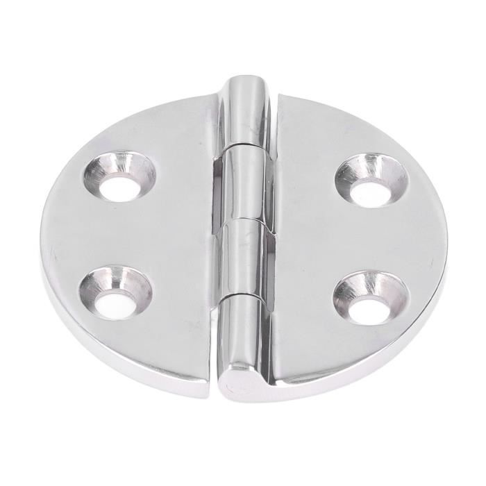 Charnière ronde - EJ.LIFE - 64 mm - Acier inoxydable 316 - Polie miroir ...