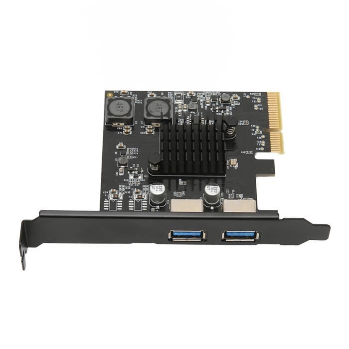 ROM Carte d'extension de contrôleur hôte PCI-E vers 2 ports USB 3.1 Gen 2 (10 Gbit/s ...