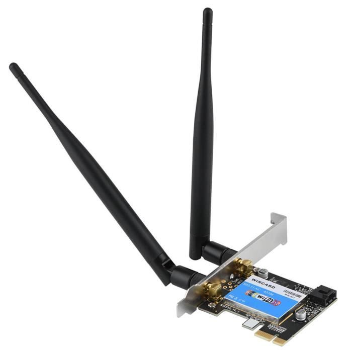 HURRISE carte sans fil PCI Express Carte réseau PCIE 433Mbps Dual Band ...