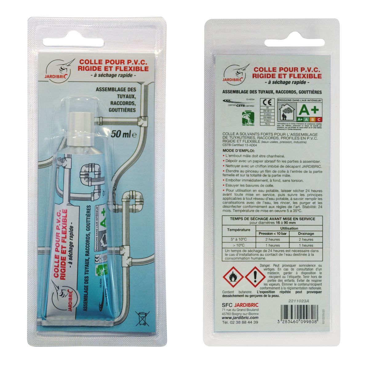 Jardibric – Tube de colle PVC, 50 ml colle à solvants pour assemblage ...