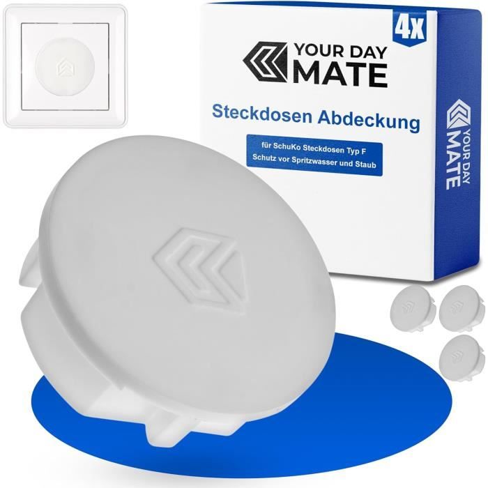 Lot De 4 Cache-Prises En Blanc, Protection Contre La Poussière, Les ...