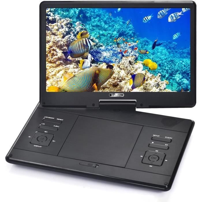 Ehskzjh Lecteur Dvd Portable Avec Grand Écran Pivotant Hd De 14 ...