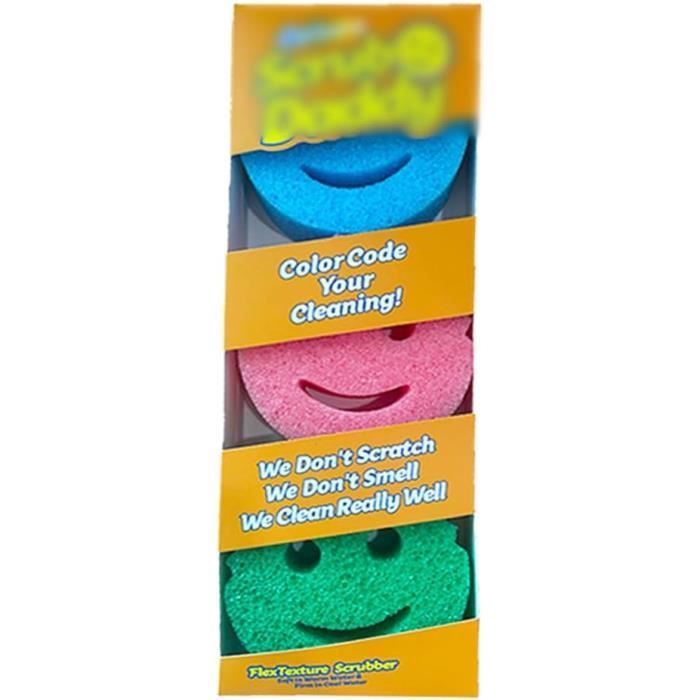 BSNRDX Color Eponge Smiley Anti-Rayures, Lot De 3 Éponges Double Faces ...