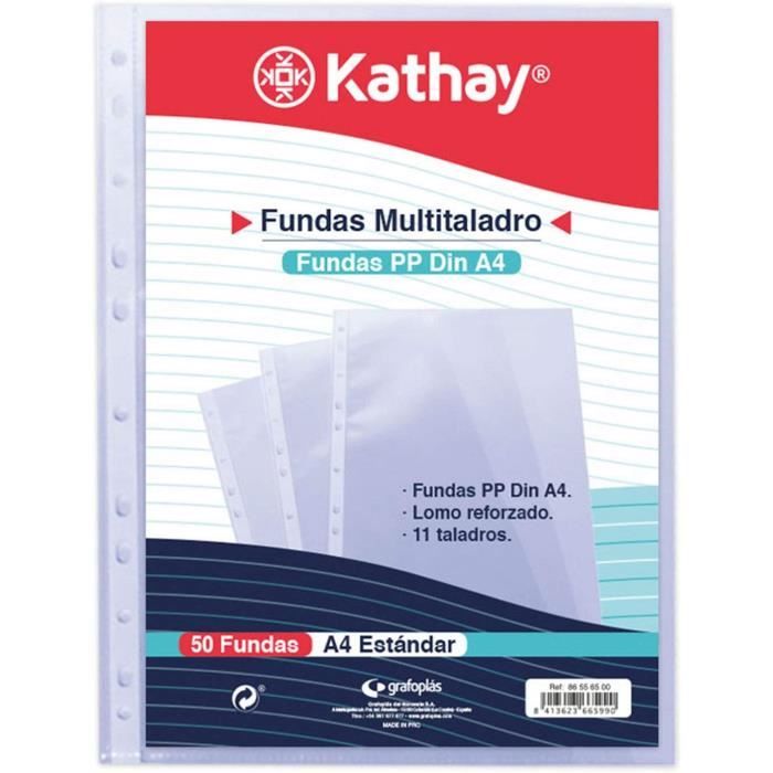 Kathay 86556500. Sachet de 50 pochettes multi-perforations, A4, 11 ...