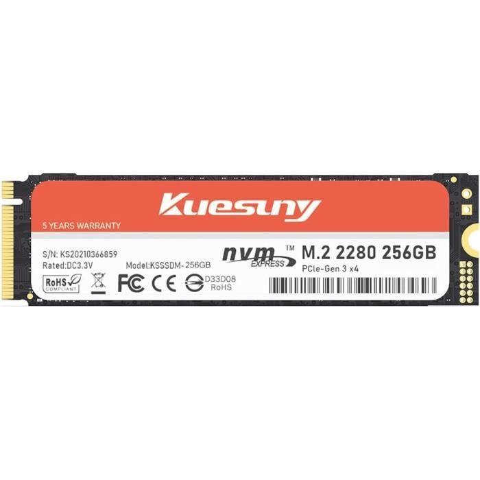 Nvme 256 Go Pcie Gen3 X4 8 Go-S M.2 2280 3D Nand R-W Jusqu'À 2100-1800 ...
